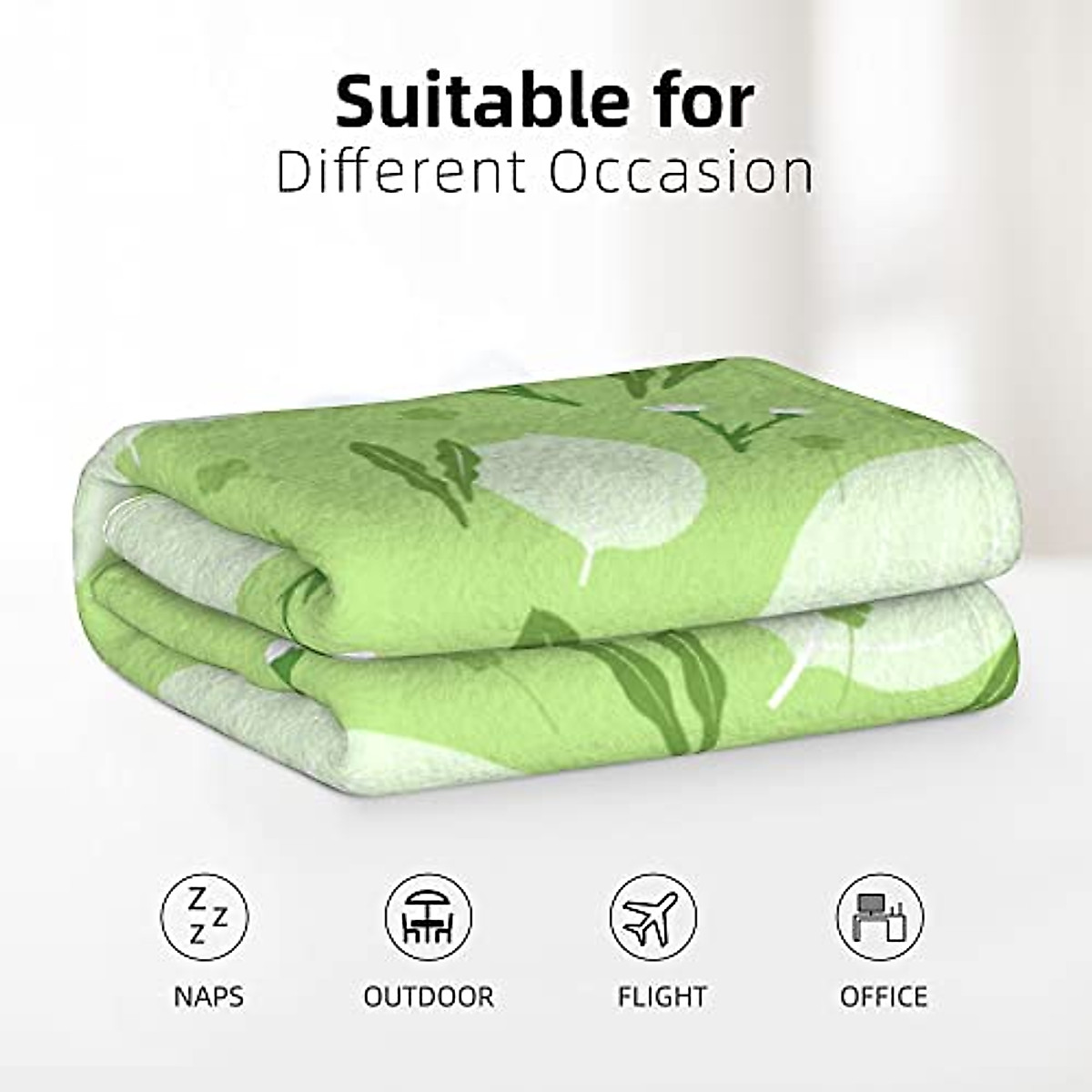 RIFYRI Baby Blankets for Boys Girls Lightweight Fuzzy Fluffy Warm Plush Baby Blanket Gifts for Infant Toddler Newborn Receiving Blanket for Crib, Stroller (Plants, 30Wx40L)