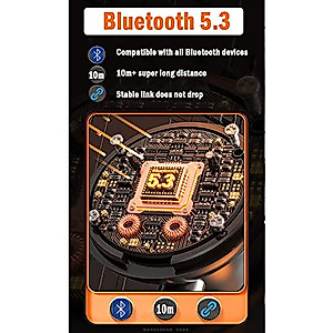 Bluetooth Headphones,Bluetooth 5.3 Wireless Earbuds IPX7, HiFi Stereo in-Ear Earbuds 15 Hours Playtime with Digital Display, Magnetic Earbuds, for Running Sport Work