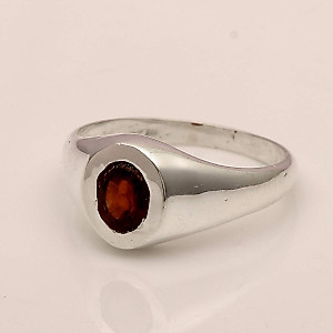 Shine Jewel Red Blood Garnet Solitaire Ring 925 Sterling Silver Dainty Stacking Ring (8)