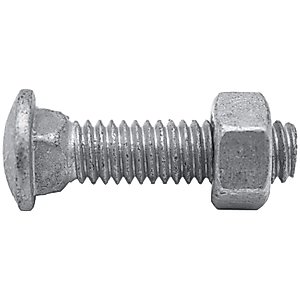 Carriage Bolts 5/16-18 x 1-1/4": Galvanized Bulk Chain Link Fence Carriage Bolts (100 Pieces)