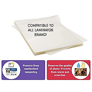 1InTheOffice Thermal Laminating Pouches 4x6, Photo Laminating Pouch 4x6, 5 Mil Thick, 25/Pack