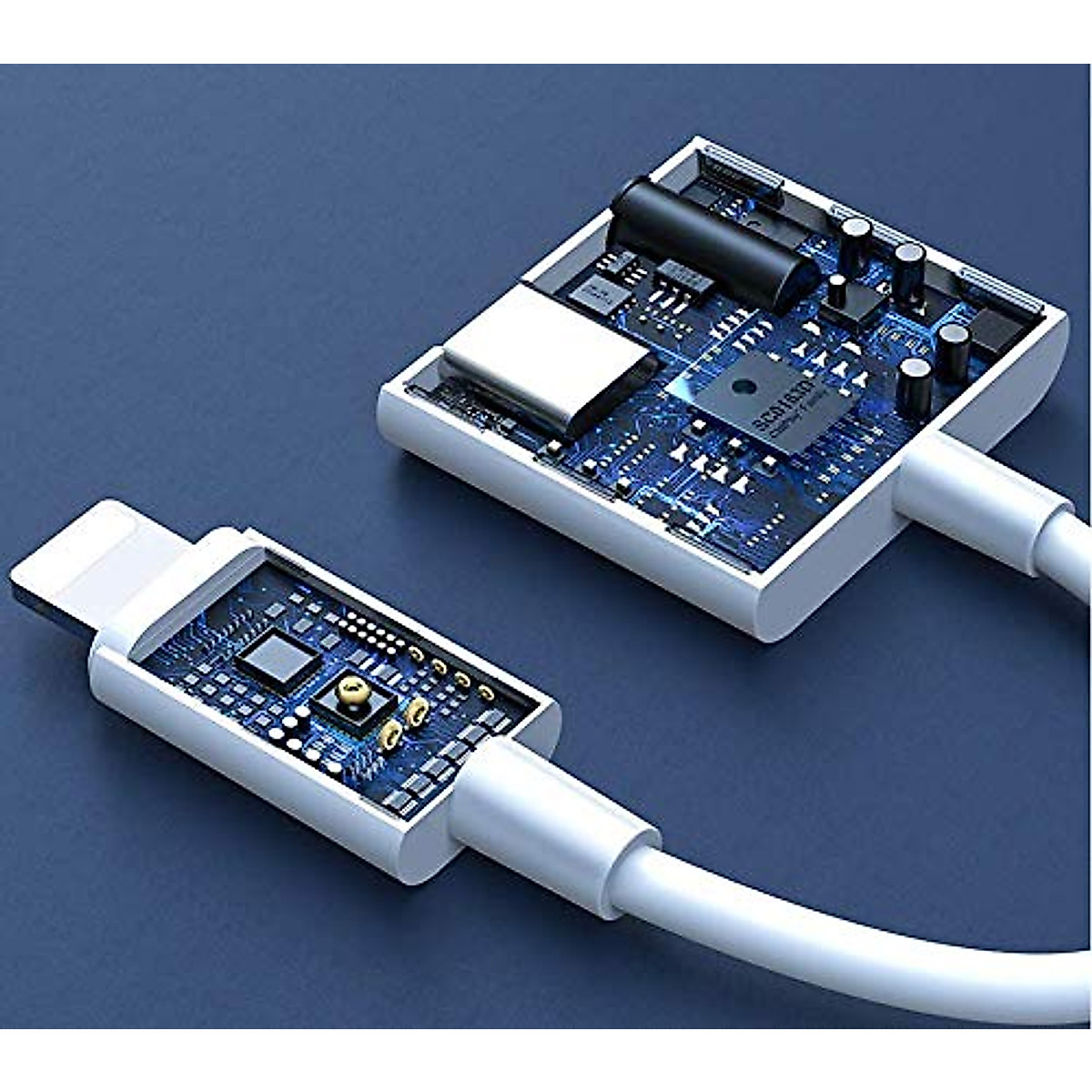 [Apple MFi Certified] 2 Pack Lightning to 3.5mm Headphones Jack Adapter for iPhone, 2 in 1 Charger +Aux Audio Splitter Dongle Adapter for iPhone 13/12/SE/11/Xs/XR/X/8 7 Support All iOS &Volume Control
