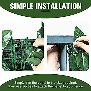 SEKKVY 39" x 118" Artificial Hedges Faux Ivy Privacy Fence Screen Peach Leaves Panels with Mesh Backing - Vine Decoration for Outdoor Decor, Garden, Yard