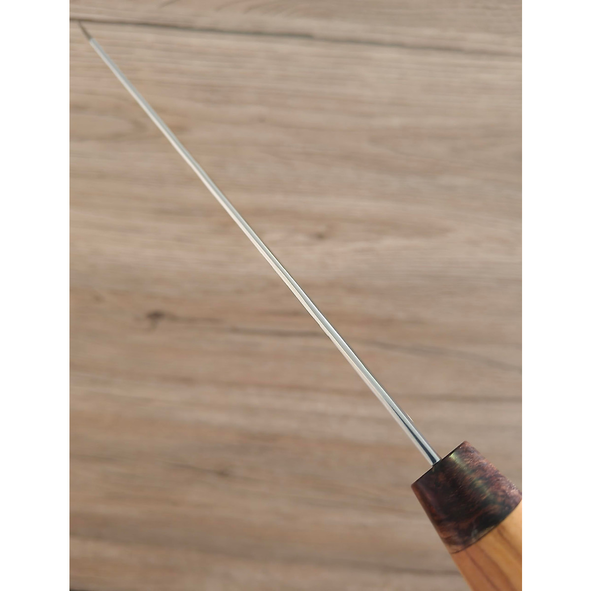 TIGERBEETLE SKD11 Triple Clamp Steel 8.5 inch Chef Knife SKD11 Japanese Steel Chef Knife for Home Kitchen and Dining Room (Huanghua Pear Wood+Olive Wood)