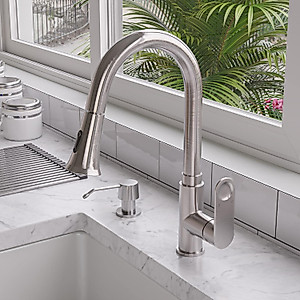 ALFI brand ABKF3480-BN Kitchen Faucet, 15.25"H, Brushed Nickel