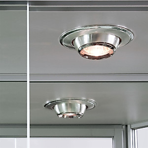 Displays2go Glass Wall Cabinets with LED Lights, Aluminum, Tempered Glass Shelves – Silver (WC606LEDS)