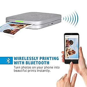 HP Sprocket 3x4 Instant Photo Printer – Wirelessly Print 3.5x4.25” Photos on Zink Paper from iOS & Android Devices