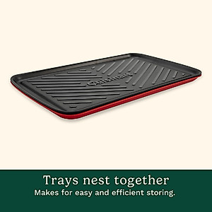 Cuisinart CPK-200 Grilling Prep and Serve Trays, Black and Red Large 17 x 10. 5