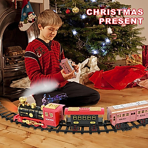Train Set - Electric Train Toys for Boys Toddlers Classical Train Toys| Toy Train | Steam Locomotive Engine| Christmas Toy Train Gifts for Kids Ages 8-14 & 3 Years Old Toddlers