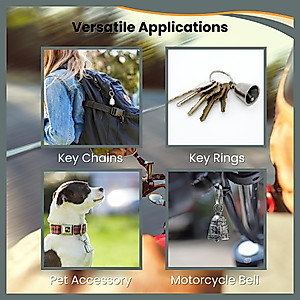 Guardian Bell Bass Fish Good Luck Bell w/Keyring & Black Velvet Gift Bag | Motorcycle Bell | Lead-Free Pewter | Good Luck Gift to Friends & Family | Bike Bell | Made in USA