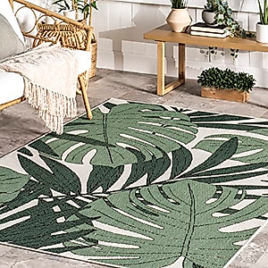 nuLOOM Rasia Tropical Palm Indoor/Outdoor Area Rug, 5' x 8', Green