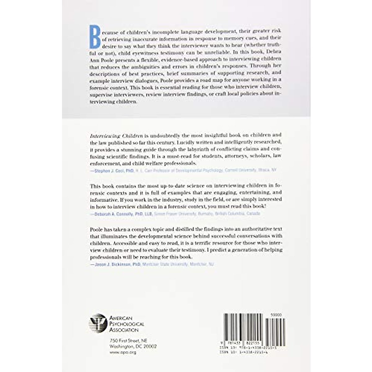 Interviewing Children: The Science of Conversation in Forensic Contexts