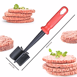 Meat Chopper, MONGSEW Heat Resistant Masher and Smasher for Meat and Hamburger, Ground Beef Smasher, Nylon Meat Spatula Chopper, Mix and Chop Kitchen Tool (Unique Double Colors)