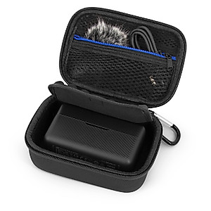 CASEMATIX Travel Case Compatible With DJI Mic 2 Wireless Microphone Kit or Original - Compact Lavalier Microphone Protection to Carry Lav Mic in Charging Case and Small Accessories
