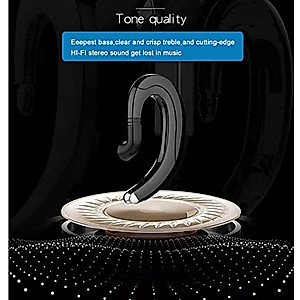 MAXIAEON TWS Ear Hook Bluetooth Wireless Headphones, Non Ear Plug Bluetooth Headset with Microphone, Stereo Sound Earphones Painless Wearing Sport Earphones for Smartphones (TWS Headset(Black))