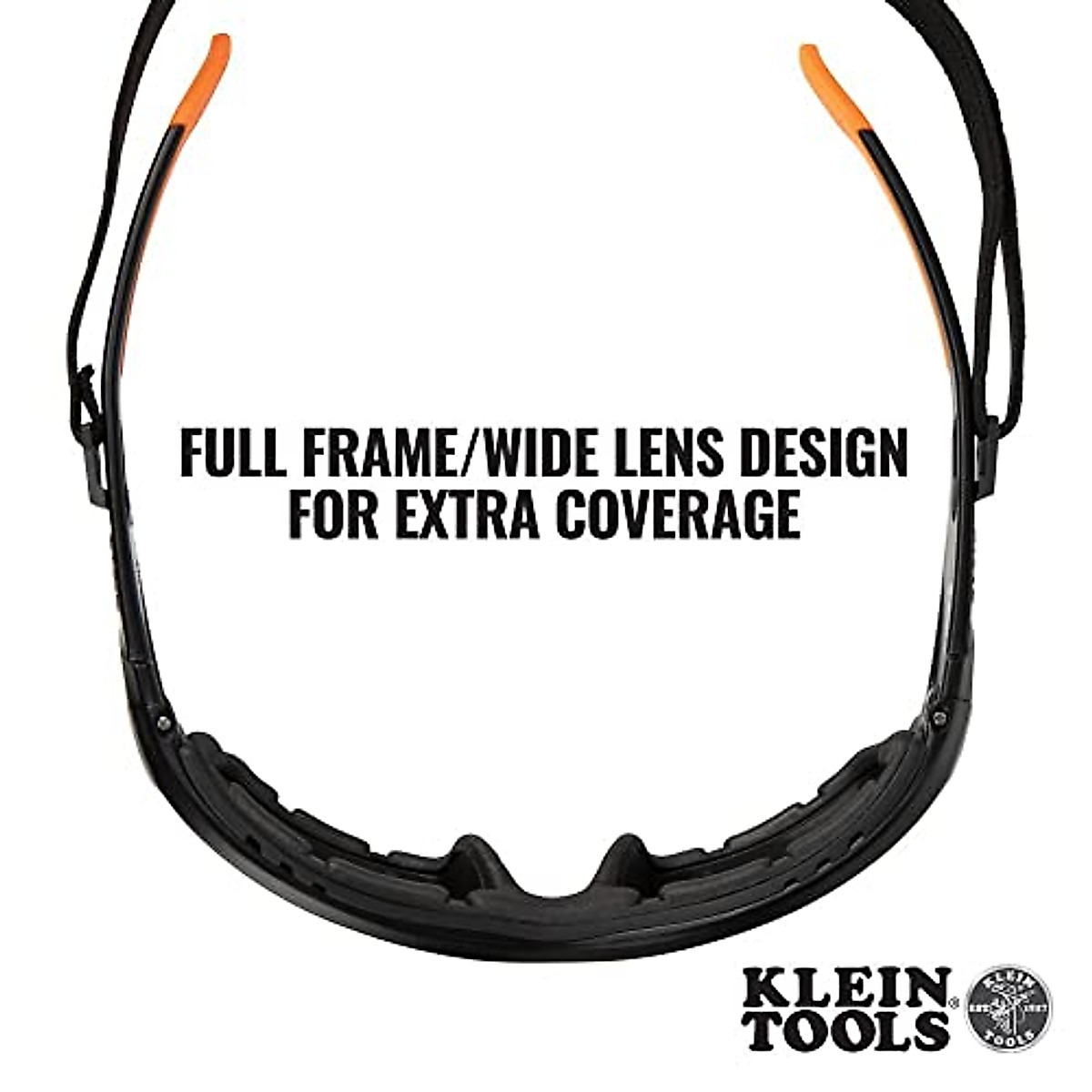 Klein Tools 60538 Gasket Safety Glasses, Professional PPE Protective Eyewear, Full Frame, Scratch Resistant, Anti-Fog, Indoor/Outdoor Lens