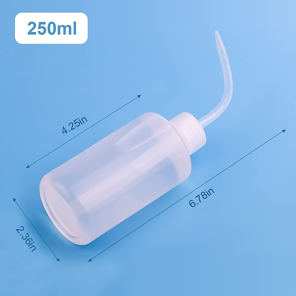 LDPE Economy Squeeze Wash Bottle - 250ml/8OZ Medical Label Tattoo Plastic Green Soap Cleaning Narrow Mouth Scale Labels No Leaking Safety Rinse Irrigation Sprinkling Reusable for Watering Plants