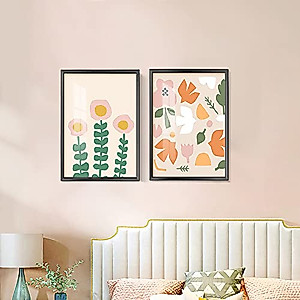 AntNest A4 Aluminum Picture Frame, Acrylic Front, Thin Black Metal Poster Frame for 8.3x11.7 Pictures, Horizontal/Vertical Wall Mount, Wall Hook Included