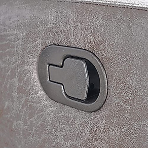 GDFStudio Hana Plush Cushion Tufted Back Loveseat Recliner (Microfiber/Slate)