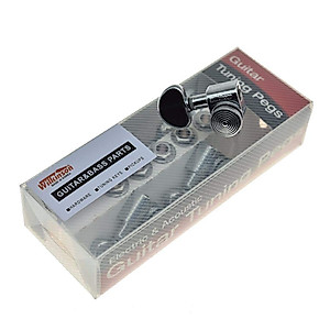 Wilkinson Locking Tuners 3x3 Full Size Locking Guitar Tuners Tuning Keys Pegs Guitar Machine Heads for Les Paul or Acoustic Guitars Chrome