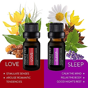 Pure Daily Care Aromatherapy Top 10 Essential Oil Synergy Blend Set – Therapeutic Grade Synergy Oil Blends – Uplift Mind, Body and Spirit – 10 x 10 Ml Blends – No Fillers & No Additives