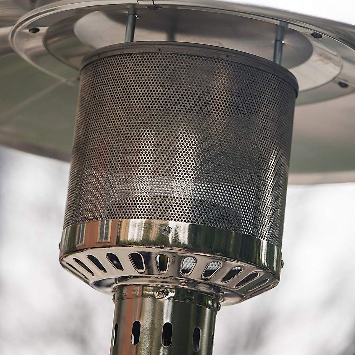 Simple Deluxe 47,000 BTU Outdoor Propane Patio Heater with Wheels, Black