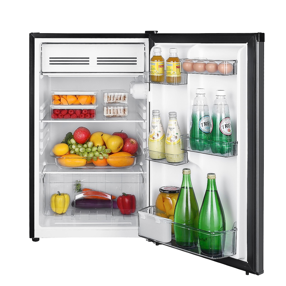 Premium Levella PRF446300HS 4.4 cu ft Mini Fridge in Silver