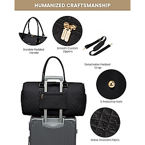 LOVEVOOK Travel Duffle Bag, Weekender Bag for Women with Toiletry Bag, Carry on Overnight Bag with Shoe Compartment, Gym Duffel Bag with Wet Pocket, Mommy Hospital Bags for Labor and Delivery