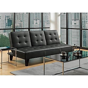DHP Madison CupHolder Futon in Black