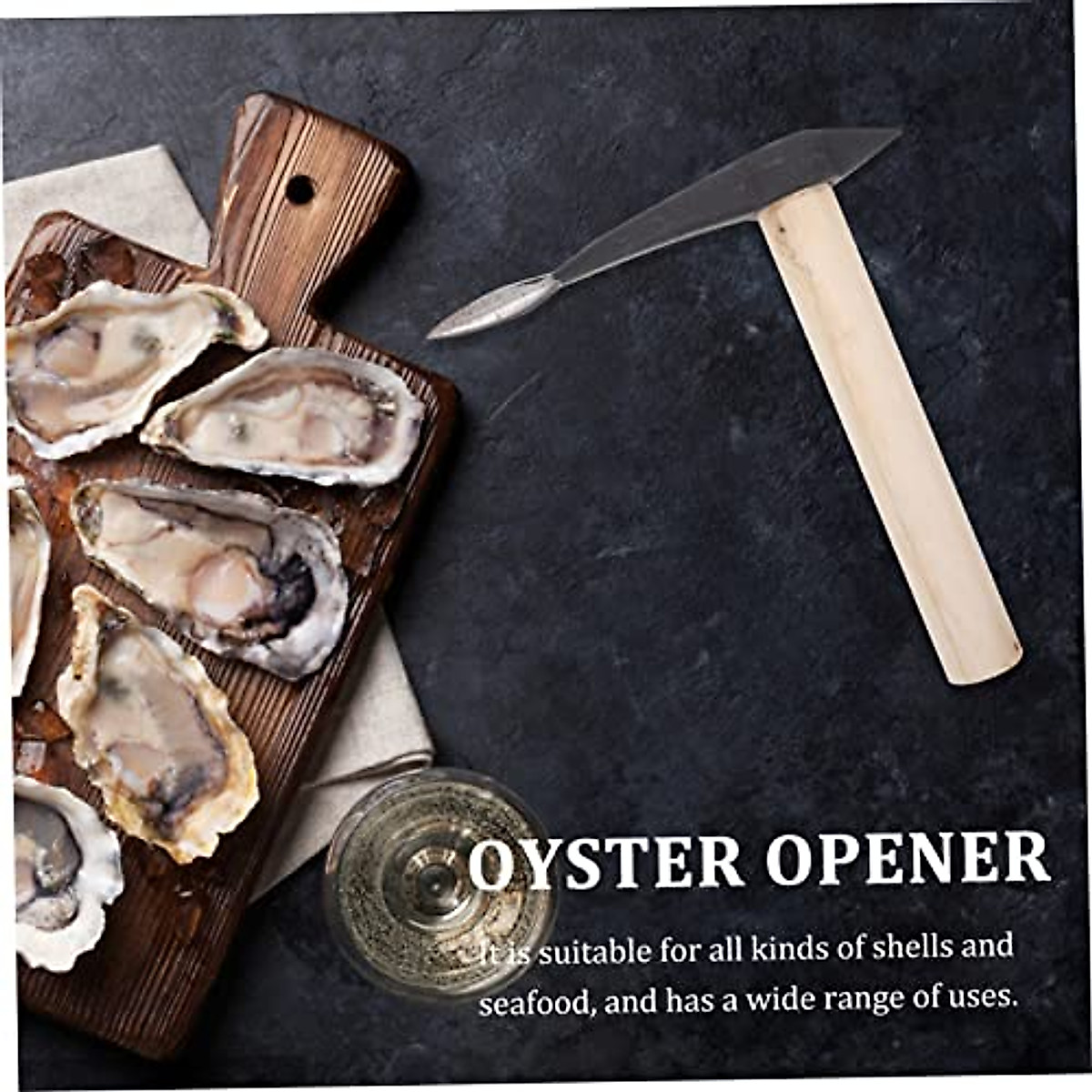 UPKOCH 1pc Oyster Oyster Knife Oyster Knives Tool Oyster Shucker Crab Shucker Durable Seafood Opener Kitchen Accessory Home Oyster Shucker Multifunction Shelling Knife Clams Sheller Black