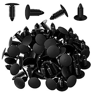 Yulejo 100 Pcs Medium Multi Gauge Rivet Patio Strapping Fasteners 3/16 Inch or 7/32 Inch Hole Lawn Chair Webbing Patio Chair Repair Kit for Outdoor Furniture Lounge (Black)
