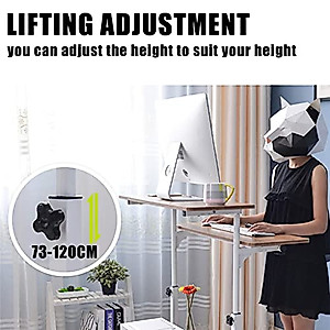 MJWDP 4 in 1 Adjustable Laptop Desk Multifunctional Computer Desk Table 2-Layer Study Desk PC Laptop Table Desk Stand with Mouse Pad (Color : E)