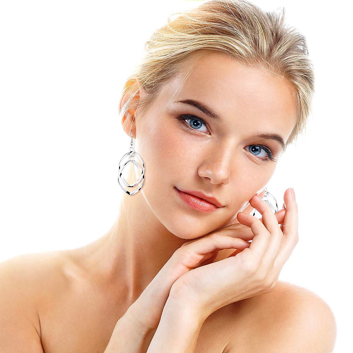 Hicarer 12 Pairs Drop Dangle Earrings Bohemian Long Fringed Earrings Vintage Statement Earrings for Women(Silver)