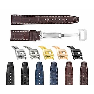 Ewatchparts 20-22MM REPLACEMENT LEATHER WATCH BAND STRAP COMPATIBLE WITH IWC PILOT PORTUGUESE TOP GUN