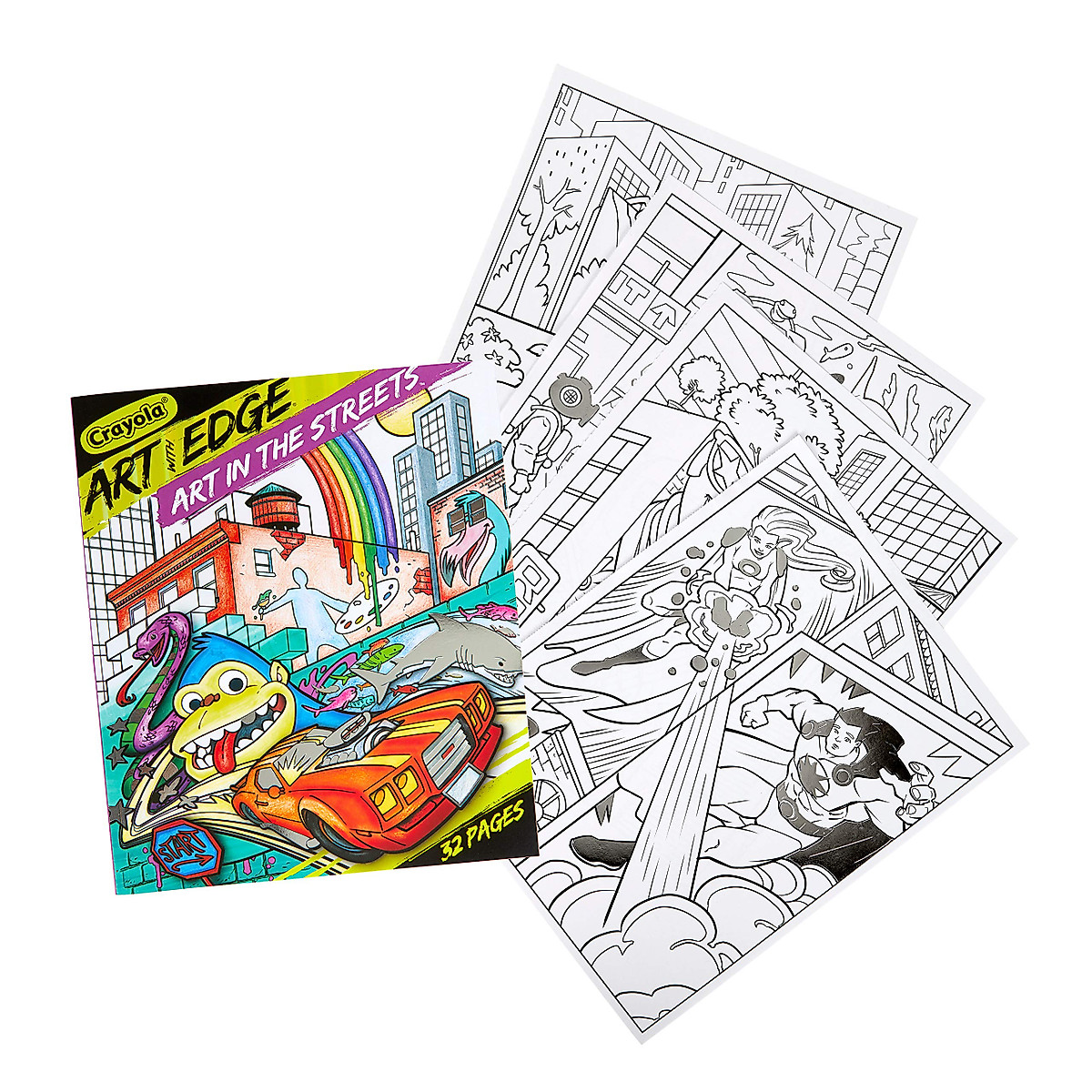 Crayola Art with Edge Coloring Book, Art in The Streets, 32pgs, Gift