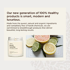 Lavanila Pure Vanilla Scented Natural Soy Candle (2-Pack) - Handcrafted, Clean Burning 50 Hour Burn Time, 7 oz Each