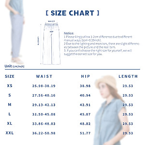 loveimgs Women's Casual Wide Leg Elastic Waist Loose Lightweight Summer Linen Beach Pants Drawstring (Black, XL)