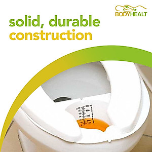 BodyHealt Graduated Specimen Collector Slant Pan Slant Collectors Capacity, Toilet Nursing Hat for Urine, Specimen Collector Urine with Durable Materials, (01 Pack)