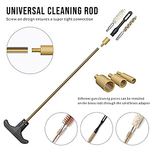 Universal Gun Cleaning Kit for All Caliber Shotgun, Pistol, Rifle, Airgun, Hunting and Gun Accessories, Gun Cleaning Kit with Portable Hard Case