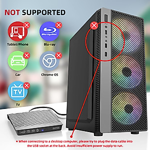YOTUO External DVD Drive for USB 3.0 Type C, Portable DVD Write CD Burner RW ROM Optical Drive Player Reader Disk Disc with Laptop Desktop PC Windows 11/10/8/7, Mac Pro/Air MacBook, Linux (SY-IDD023)