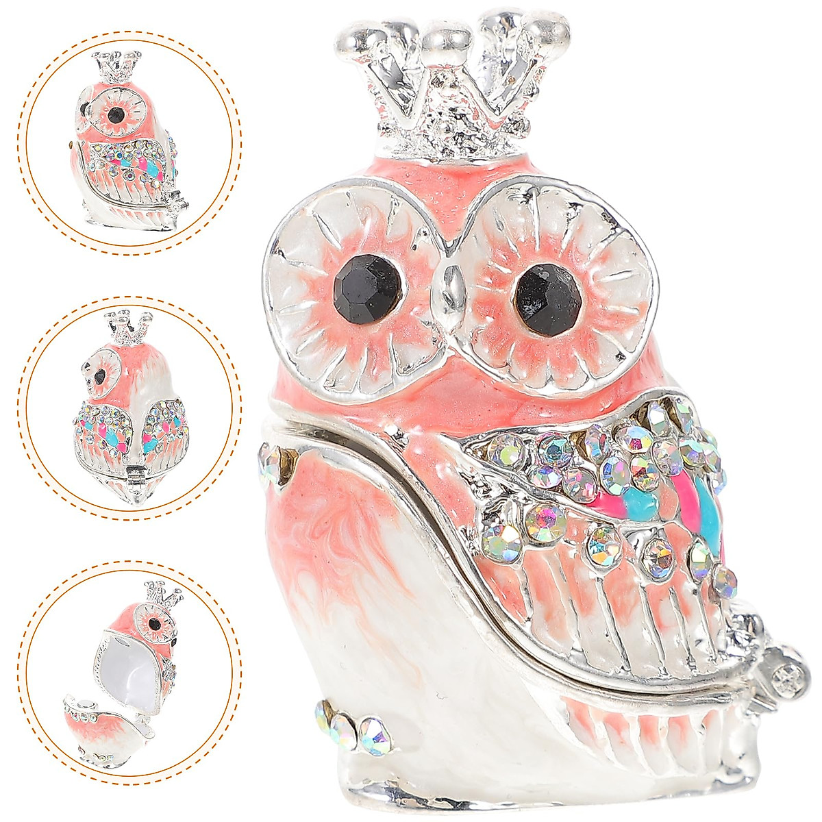 IMIKEYA Box Ring Storage Box Storage Case Trinket Organizer Owl Trinket Case Ring Organizer Jewelry Organizer