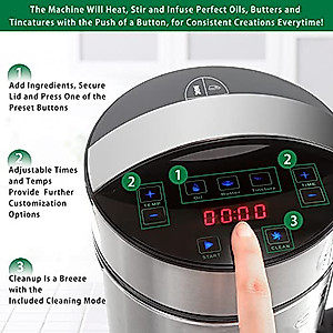 Infusion Buds Butter Infuser Machine- Herbal Butter Maker Machine | Herbal Butter & Oil Infuser Machine. Butter Machine | Includes Decarb Box and Tons of Accessories