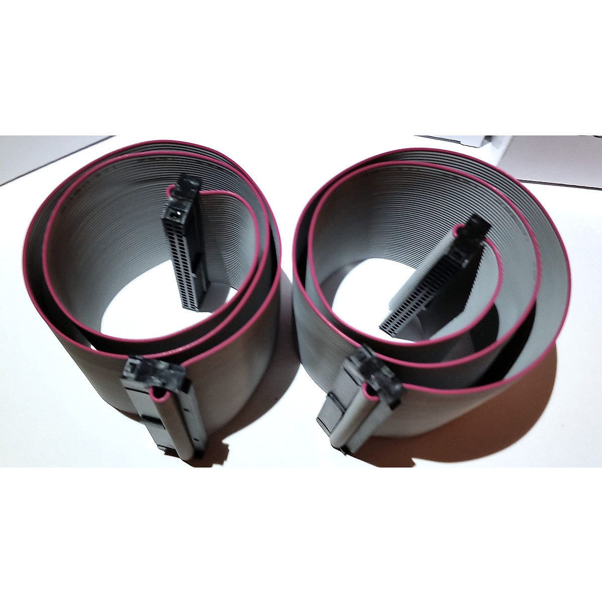 Connectors Pro PC Accessories 2-Pack 18 Inches 2 Female Connectors IDC 2x25 50P SCSI Internal Flat Ribbon Cable