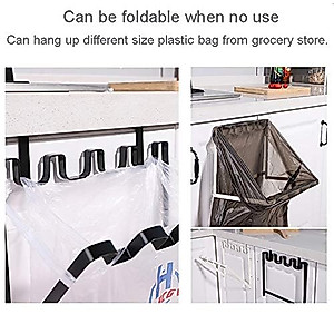 DT Hanging Trash Garbage Bag Holder for Kitchen Cupboard Fit for Different Size Plastic Bag