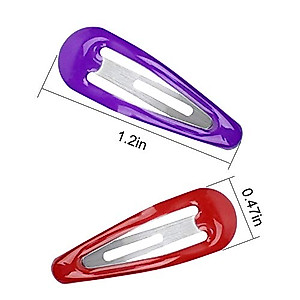 100 Pcs Small Hair Clips for Little Girls 1 Inch Metal Mini Snap Hair Clips Barrettes for Toddlers Kids Hair Accessories (Multicolor)