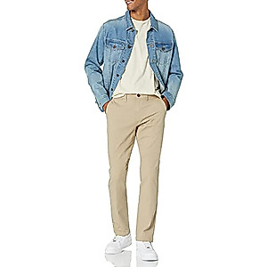 Amazon Essentials Men's Skinny-Fit Casual Stretch Chino Pant, Khaki Brown, 28W x 30L