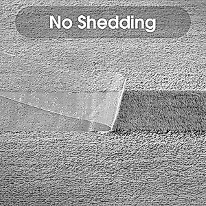 HOMEIDEAS Flannel Fleece Blanket Throw Size with Pompoms Fringe - Lightweight Fuzzy Blanket for All Season - Super Soft for Couch Bed Camping Travel (50x60, Light Grey)