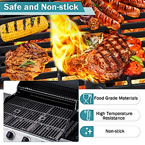 Criditpid Grill Grates for Charbroil Performance 4 Burner 463347017, 463335517, 463377017, 463243518, 463347519, 18 x 25 Inch Cooking Grates for Char-Broil Replacement Parts G470-0002-W1, G470-0003-W1