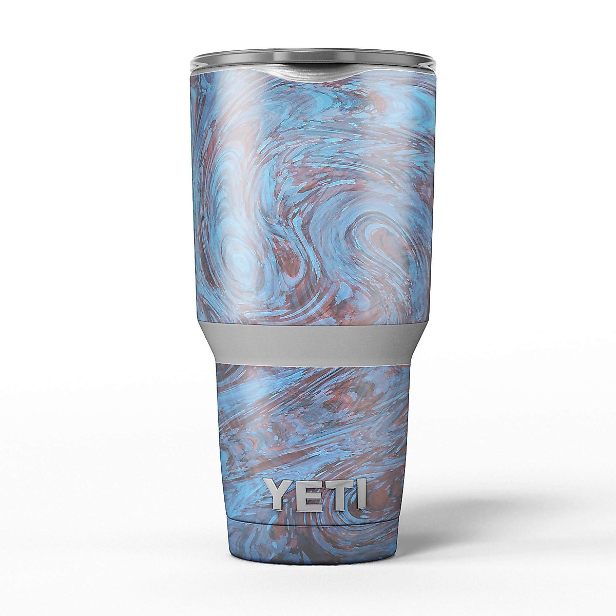 Design Skinz Blue Slate Marble Surface V41 - Skin Decal Vinyl Wrap Kit Compatible with The Yeti Rambler Cooler Tumbler Cups