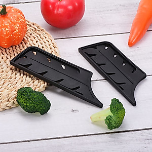 PATIKIL Plastic Safety Knife Cover Sleeves for 7" Nakiri Knife, 2 Pack Knives Edge Guard Blade Protector Universal Knife Sheath for Kitchen, Black